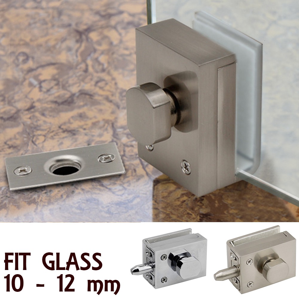 New 304 Stainless Steel Glass Door Lock Ground Wall Latch New Design ...