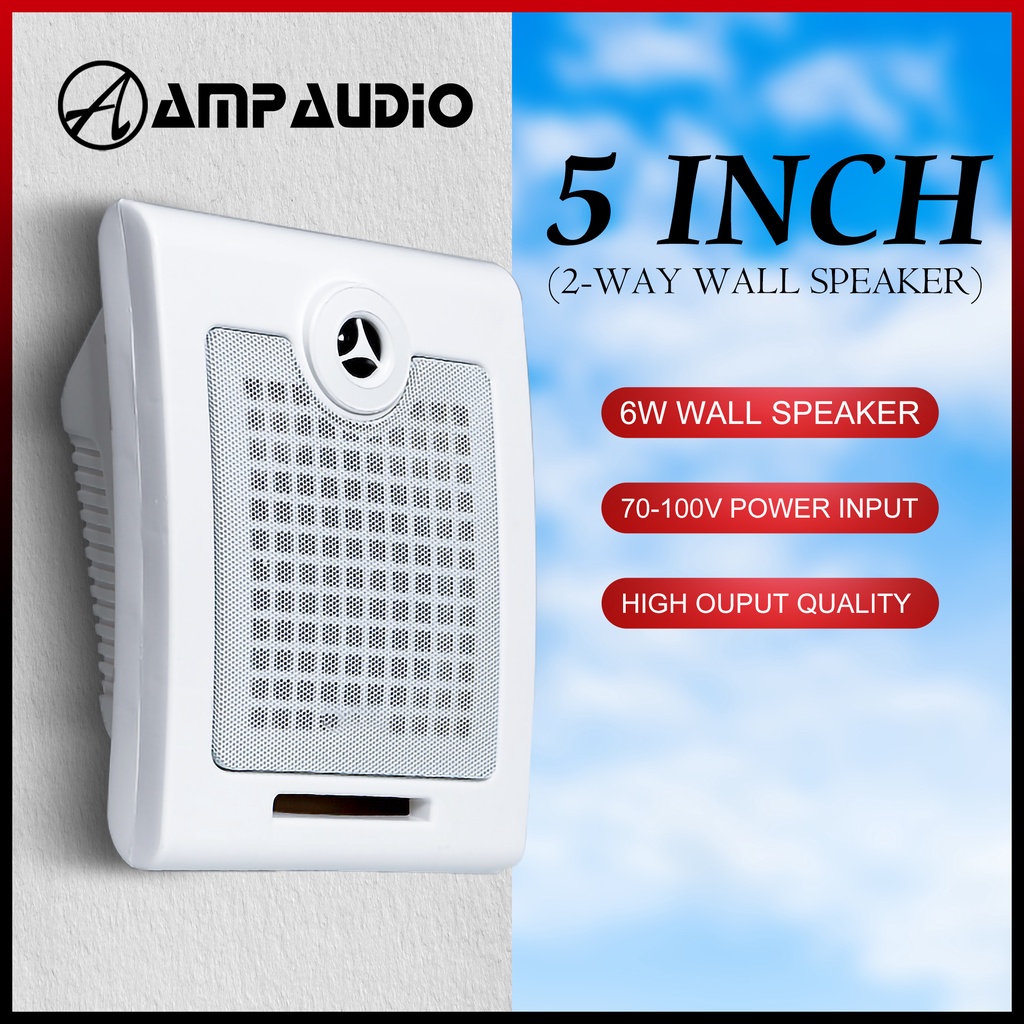 AmpAudio 5" Wall Mount Box Speaker - EA17 -Pc | Shopee Malaysia
