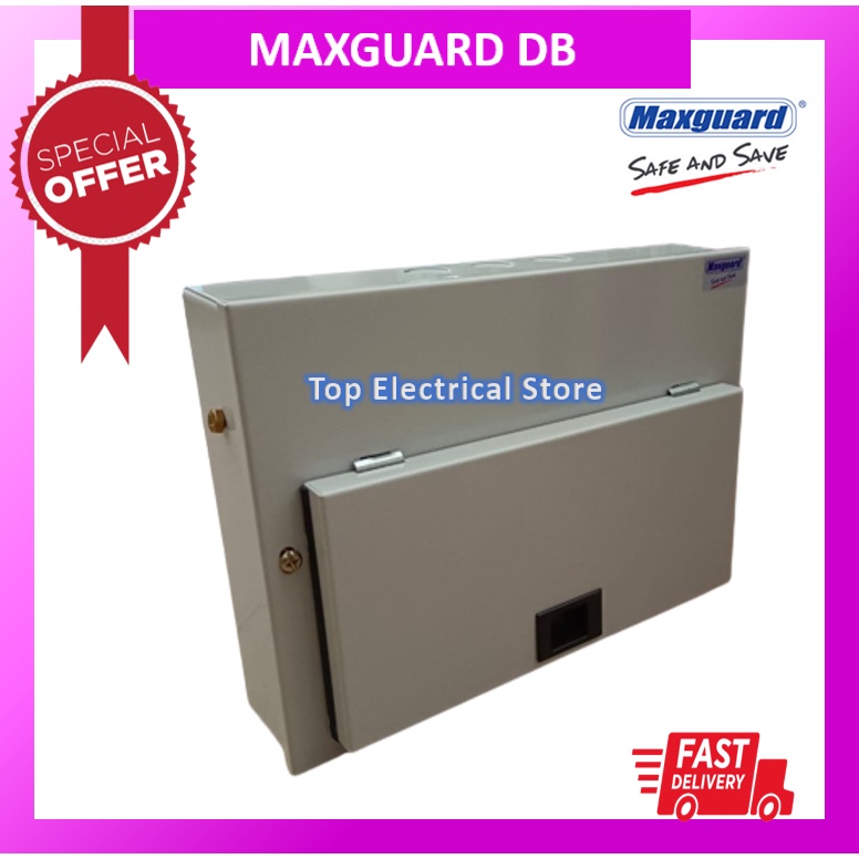MAXGUARD ECONOMY METAL CLAD DB1014E (1 ROW 14 WAY) DB BOX | Shopee Malaysia