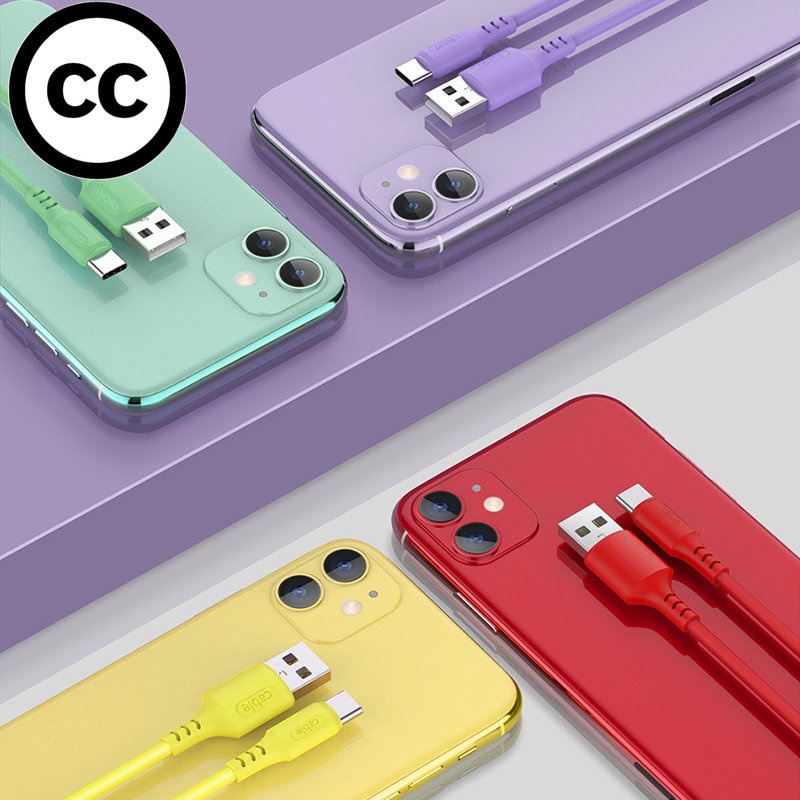 CC Fast Charging Liquid Silicone Cable For Huawei & iPhone &Android ...