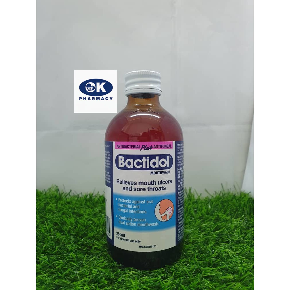 Bactidol Sore Throat & Ulcers Fast Relief Mouthwash 250ml | Shopee Malaysia