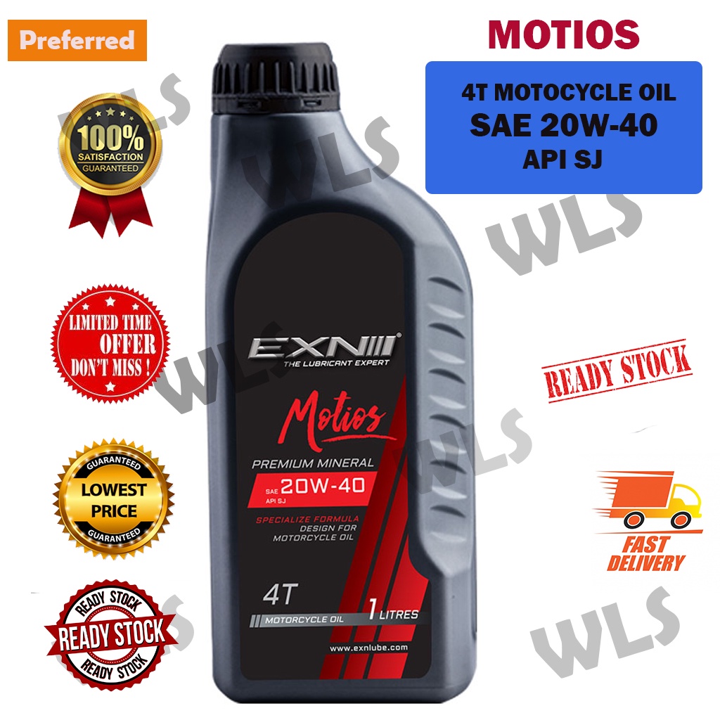 EXN MOTIOS 4T 20W-40 API SJ (Minyak hitam motor)Y15/RS150/VF3I/R15/EX5 ...