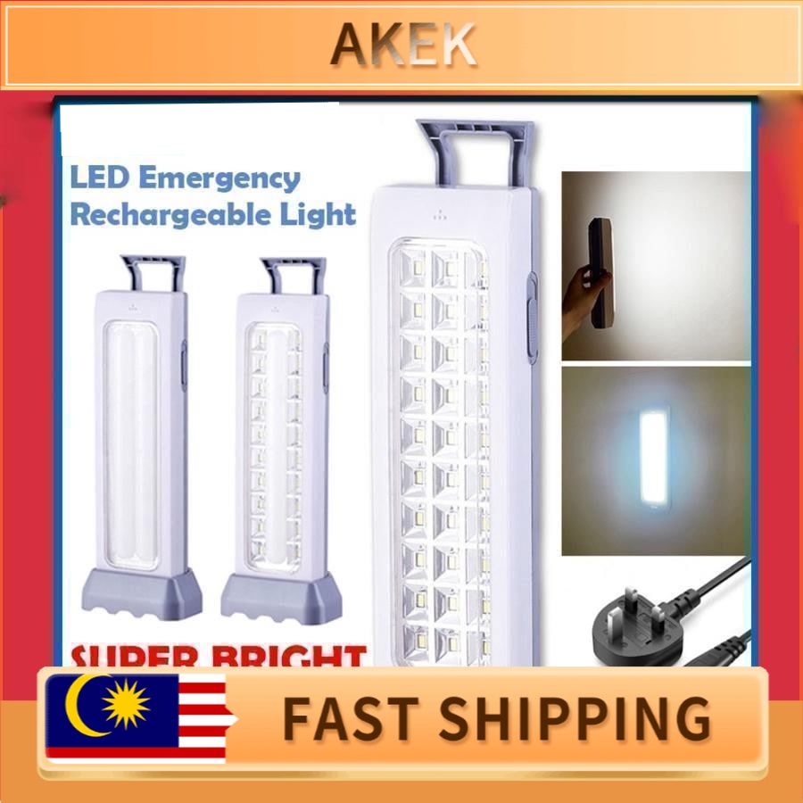 ready stock LED Multi-function Rechargeable Emergency Light Lampu LED ...