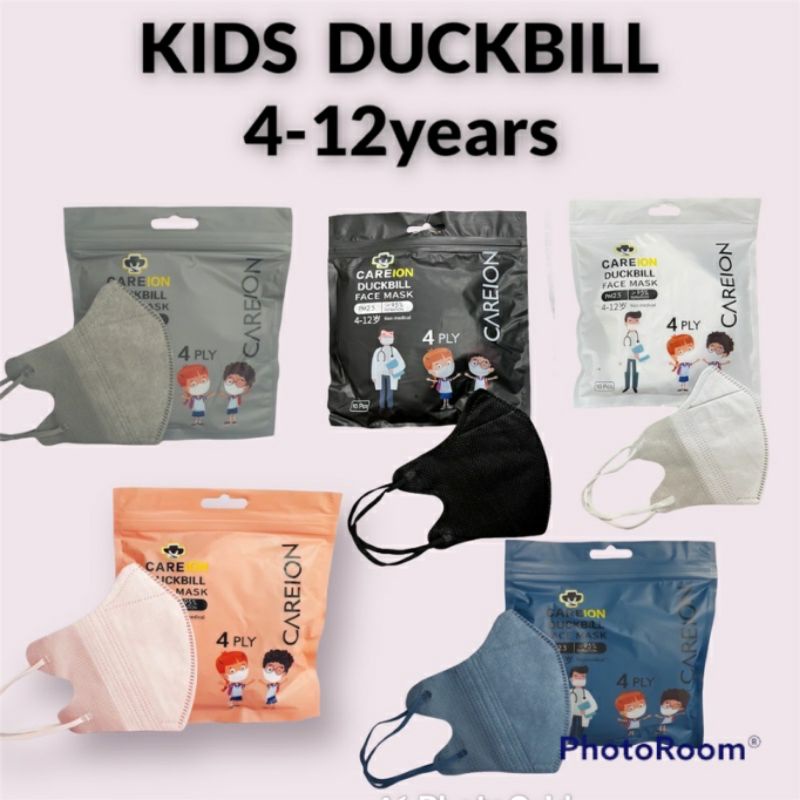 [CAREION] 3D KIDS DUCKBILL MASK 4PLY Premium High Quality Ear loop ...
