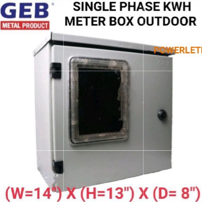 *READY STOCK*GEB Single Phase Outdoor KWH Meter Box (Metal) 13” x 14” x ...