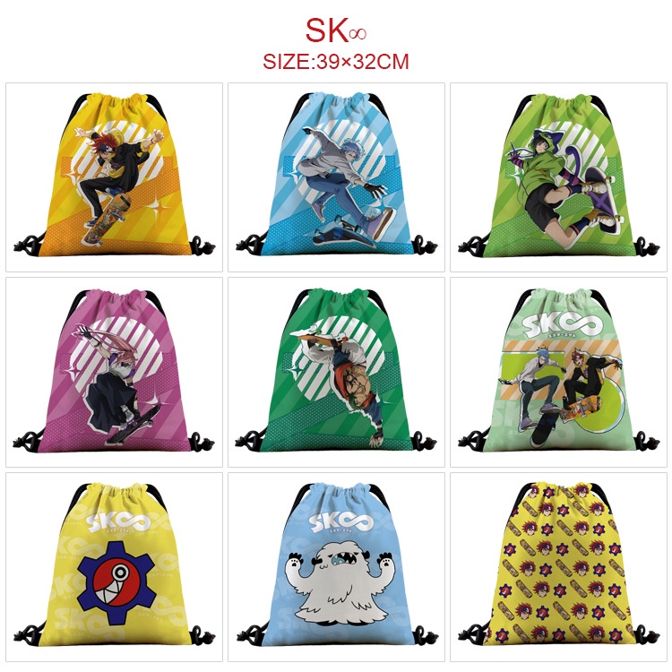 SK8 the Infinity SK EIGHT Drawstring Bag Cartoon Anime Student Color ...