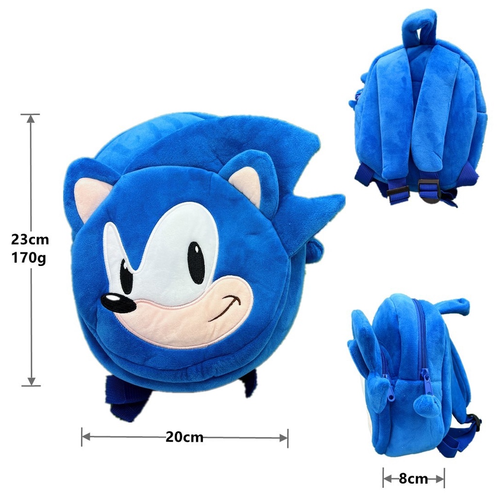 Socute Kids Sonic the hedgehog Backpack Plush Cute Cartoon Bag For ...