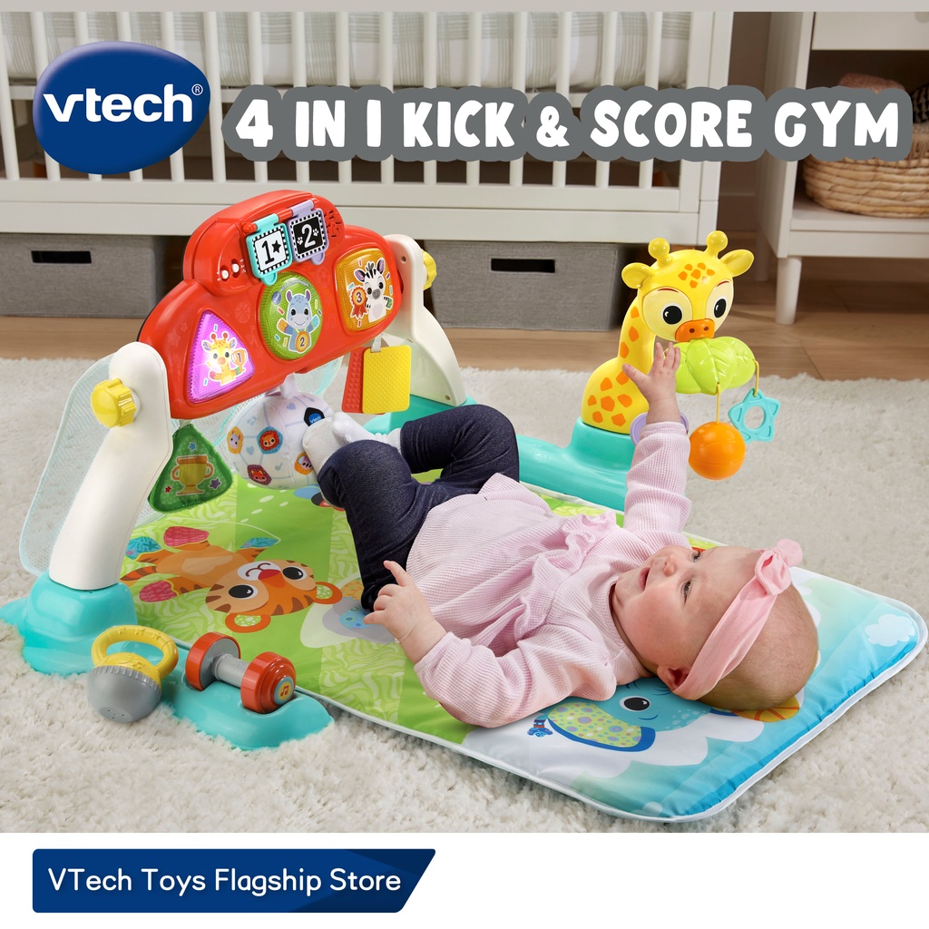 VTech 4 in 1 Kick & Score Playgym Gym Playmat for Baby Boys Girls New ...