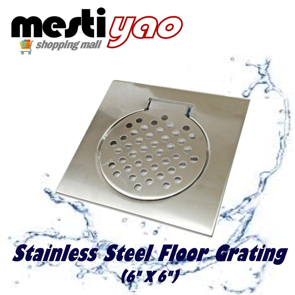 Stainless Steel Floor Grating 4" x 4" / 6” x 6” with Cover Frame ...
