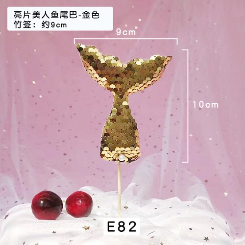 [Spot] Mermaid Fishtail Cake Decoration Topper Kids Birthday Party ...