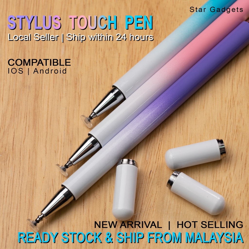🔥New🔥 2 in1 Universal Capacitive Pen Multifunction Touch Screen Stylus ...