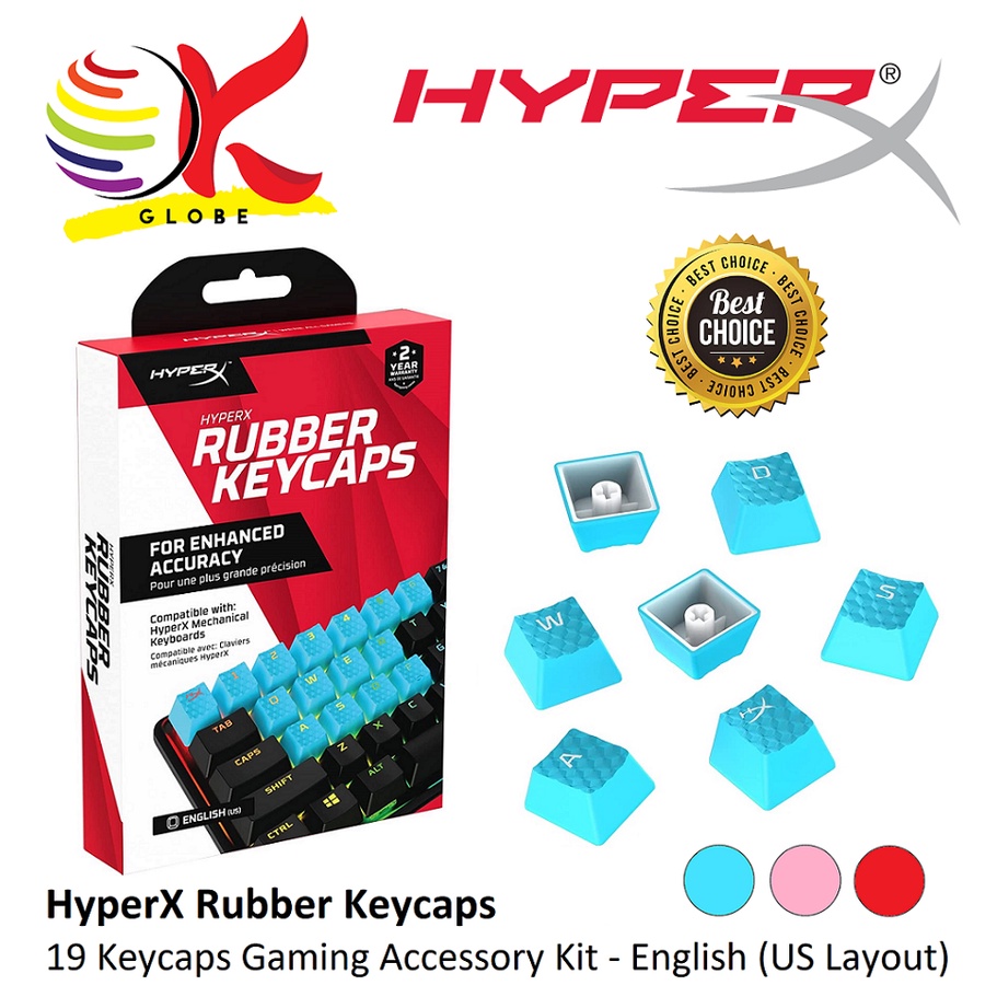 HYPER-X HYPERX RUBBER KEYCAPS WITH 19 KEYCAPS INCLUDED: HX ESCAPE KEY ...