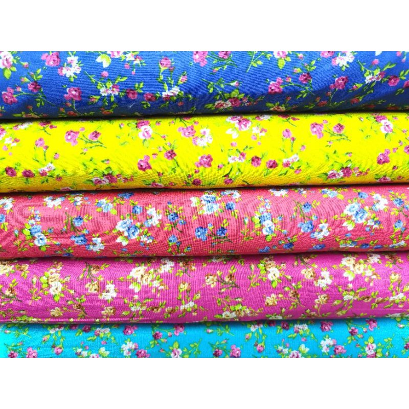 Kain Cotton /Kain Bercorak Bunga /Kain Kraftangan | Shopee Malaysia