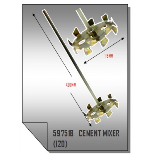 CEMENT MIXER HEX SHANK 9MM PAINT MIXER PADDLE ATTACHMENT 420MM | Shopee ...