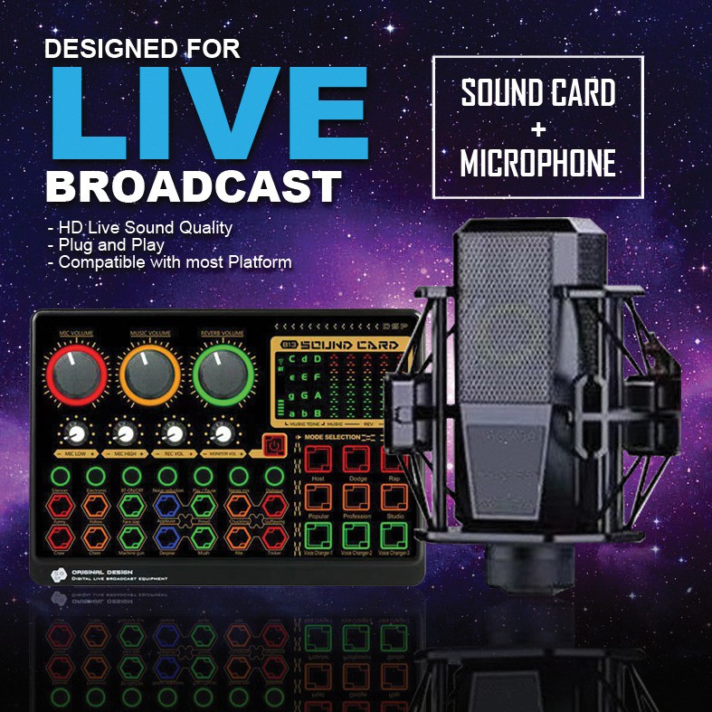 X6 Mobile Live Streaming Sound Card Suit Mixer Mobile Phone Computer ...
