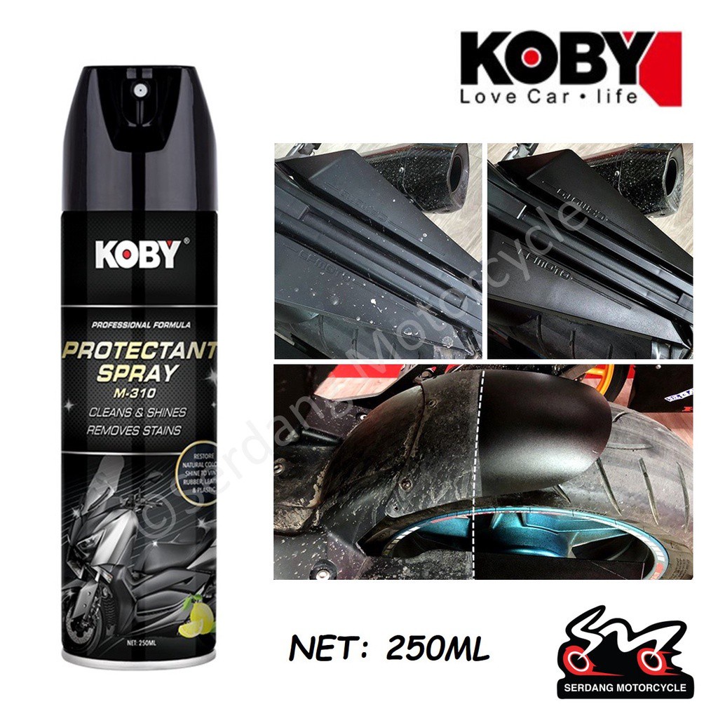 KOBY Protectant Spray 250ML Shine Surface Shining Clean Kilat Bersinar ...