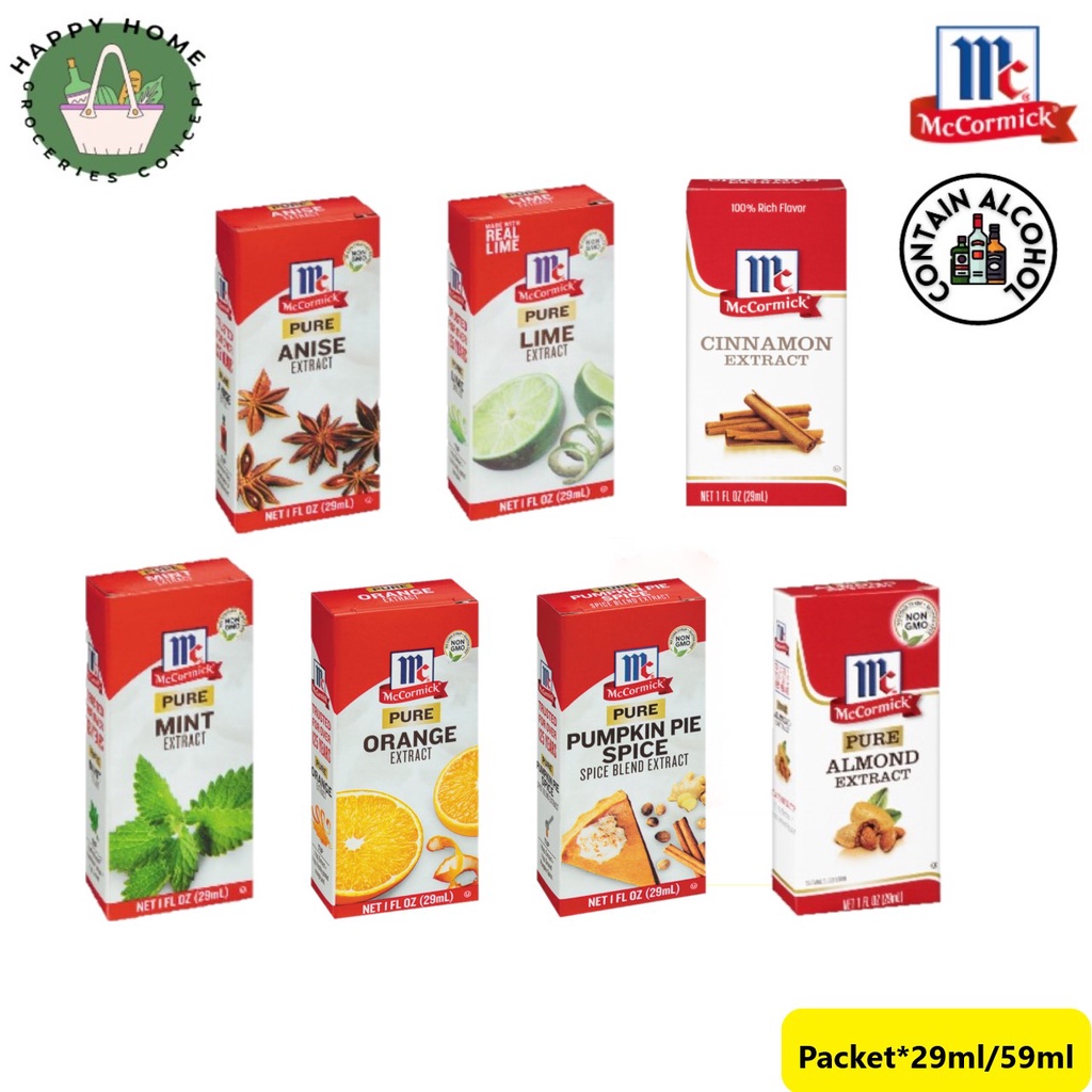 McCormick Pure Essence Almond/Lime/Mint/Anise/Orange/Cinnamon/Pumpkin ...
