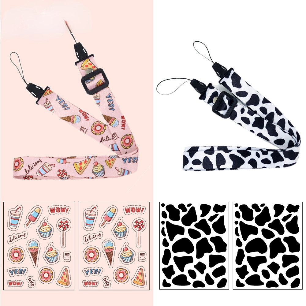 Dessert Cow Sticker Camera Lanyard For Instax Mini 11 Camera ...