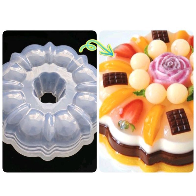 Cake Moulds Curved Lace Round Cake Pudding Jelly Moulds蛋糕模具 ...