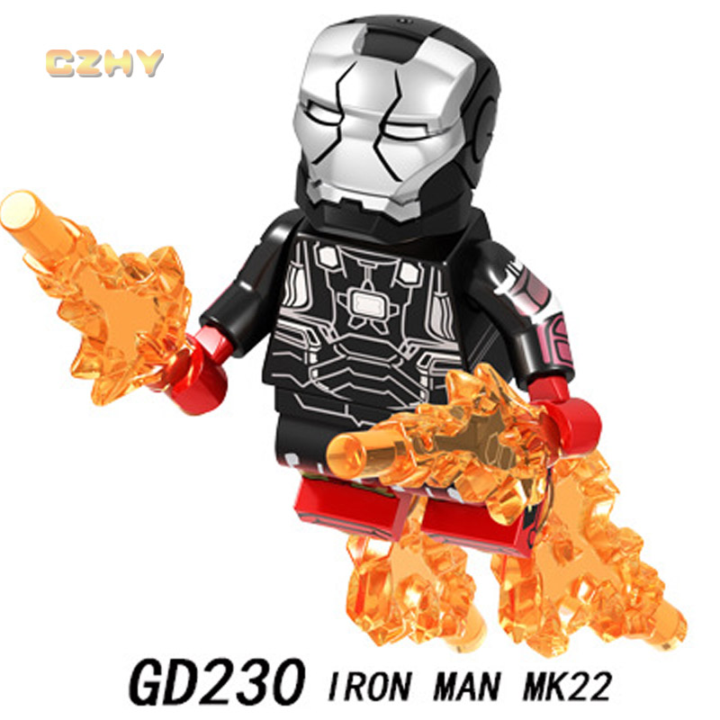 Injured Iron Man MK22 Ironman Tony Stark Minifigures War Machine ...