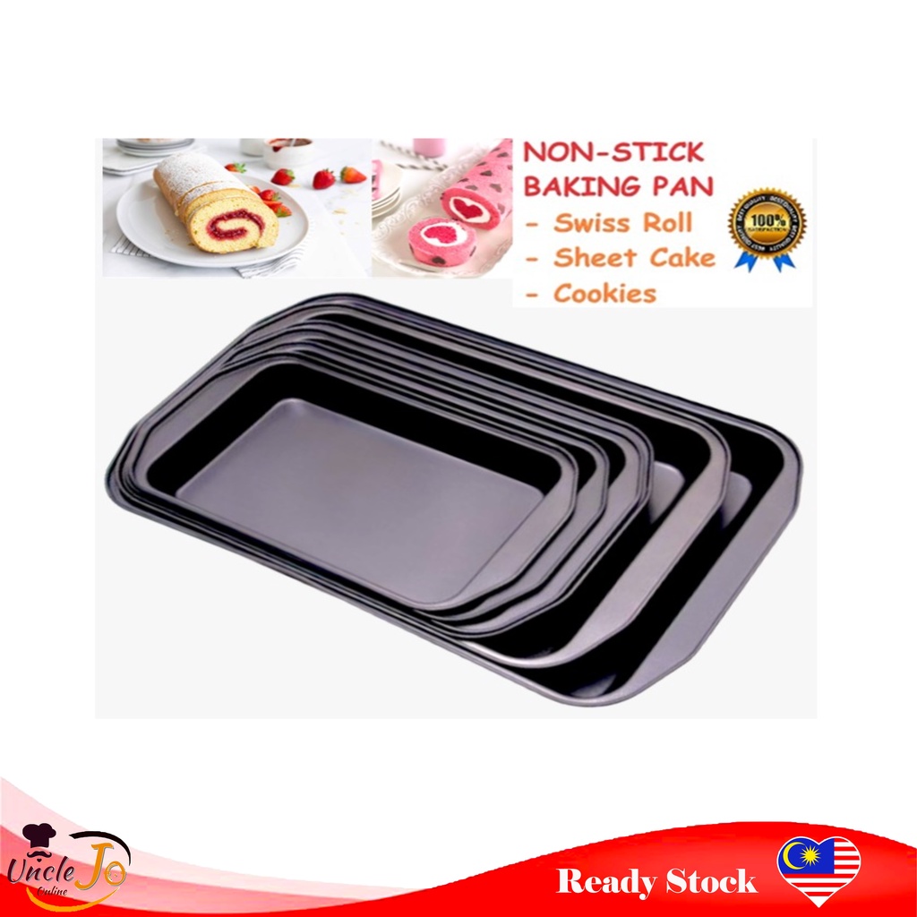 Non-Stick Rectangle Baking Pan Tray Baking Mold for Swiss Roll Cake ...