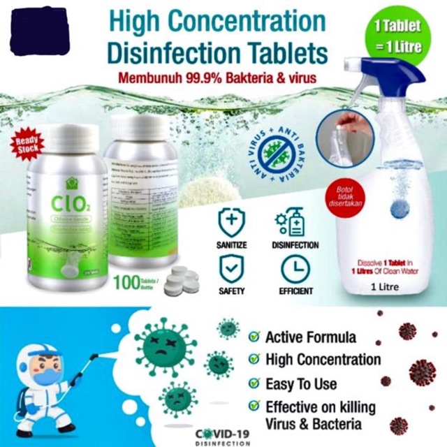 Sanitiser tablet high disinfection tablets | Shopee Malaysia