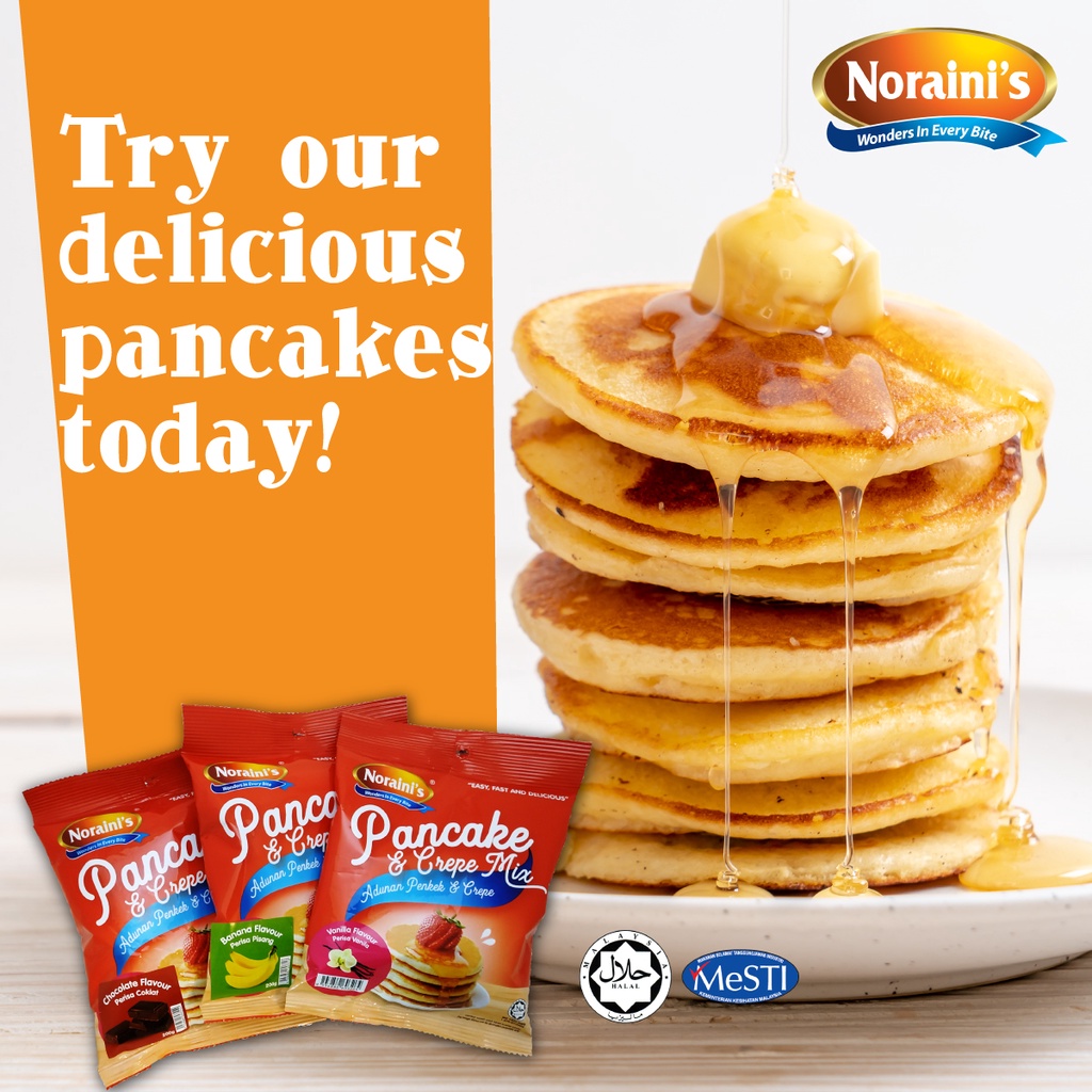Adunan Penkek & Crepe / Pancake & Crepe Mix By Noraini's 200g | Shopee ...