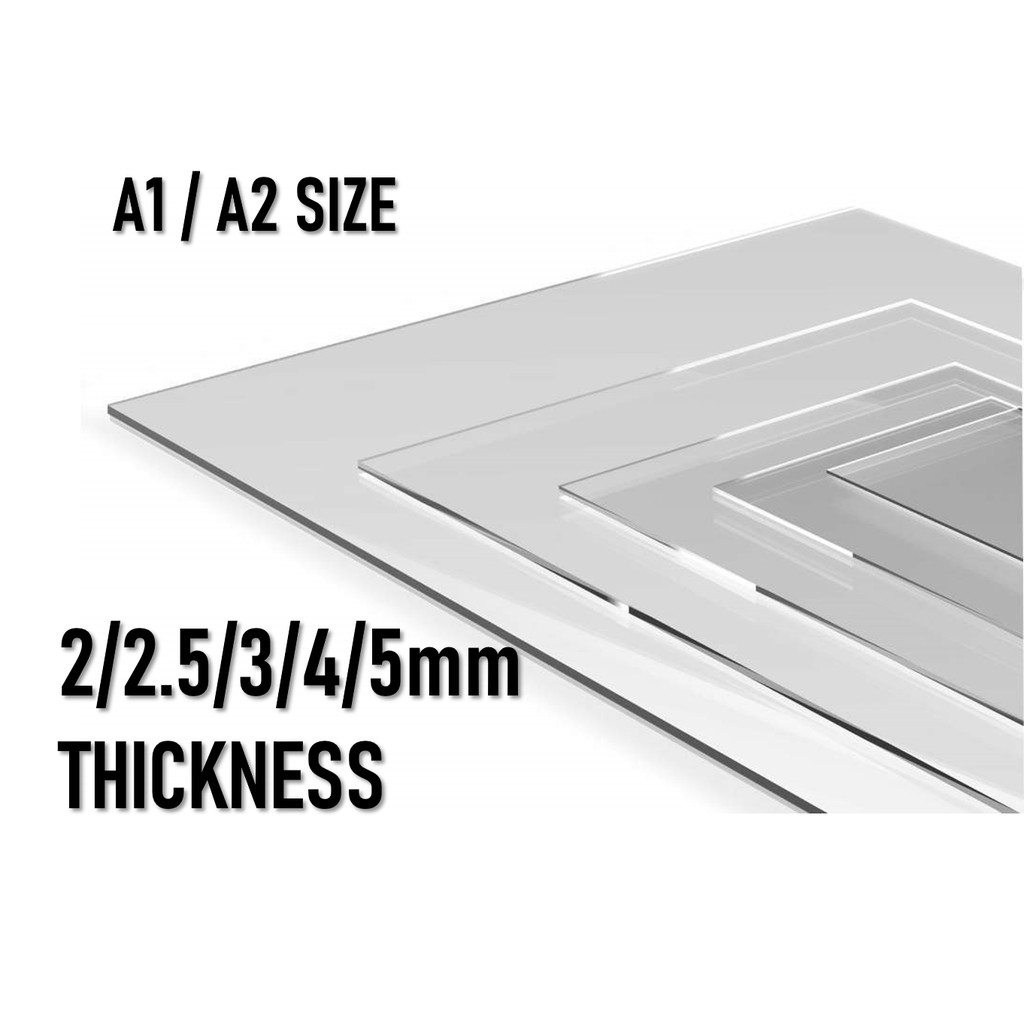 Acrylic Sheet/Perspex A1 / A2 2mm/2.5mm/3mm/4mm/5mm | Shopee Malaysia