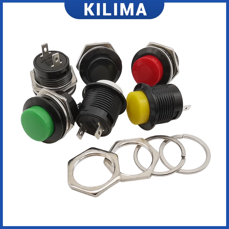 5Pcs R13-507 16mm Momentary Push Button Switch Round R13-507 16mm Self ...