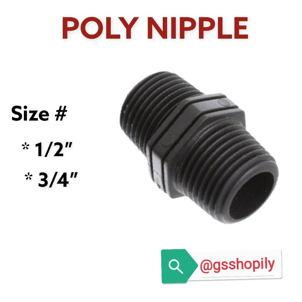 Poly Nipple (1/2", 3/4) 20mm 25mm | Shopee Malaysia