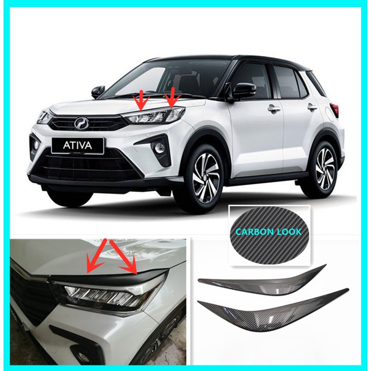Perodua Ativa / Raize 2021 ABS Eyes Lips Cover Trim (CARBON LOOK ...