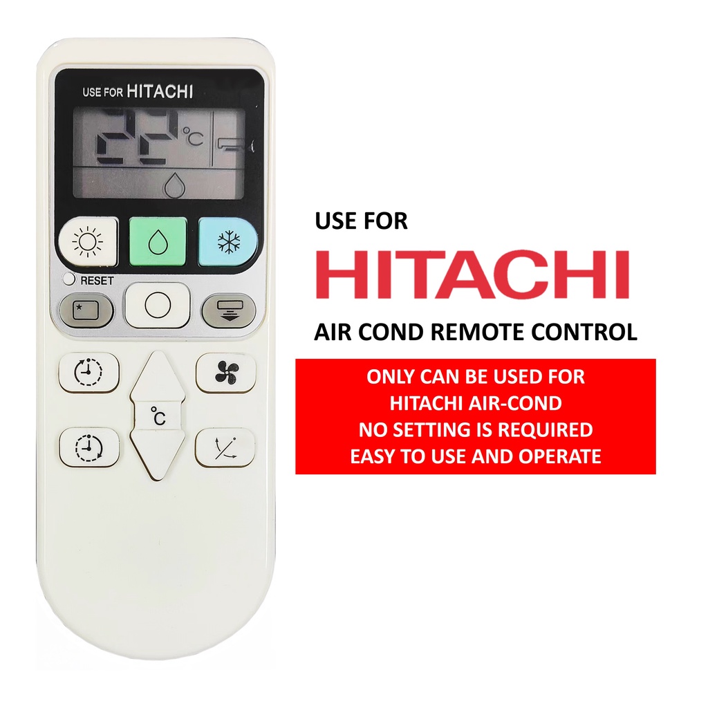 UNIVERSAL HITACHI AIR CONDITIONER AIRCOND REMOTE CONTROL | Shopee Malaysia