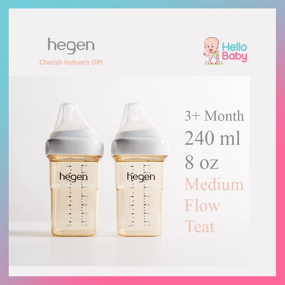Hegen PCTO 240ml/8oz Feeding Bottle PPSU (2-pack) | Shopee Malaysia