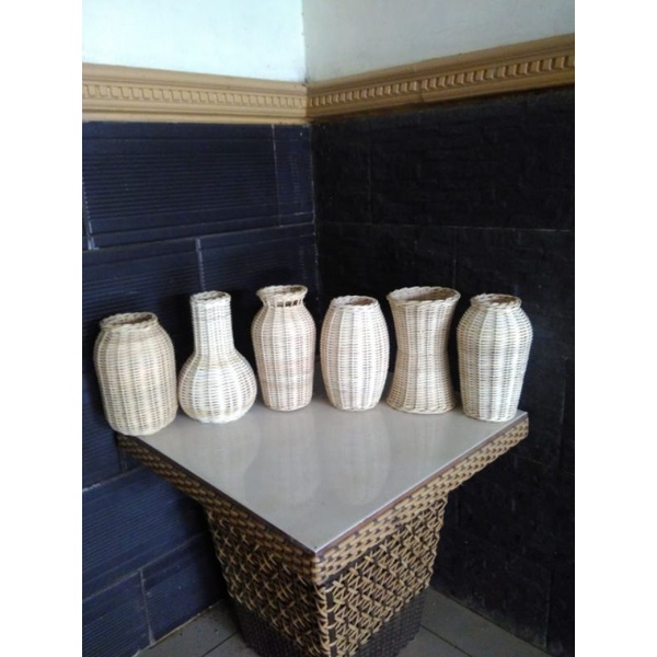 Rattan Vase Rattan Flower pot full Of Fine Rattan | Shopee Malaysia
