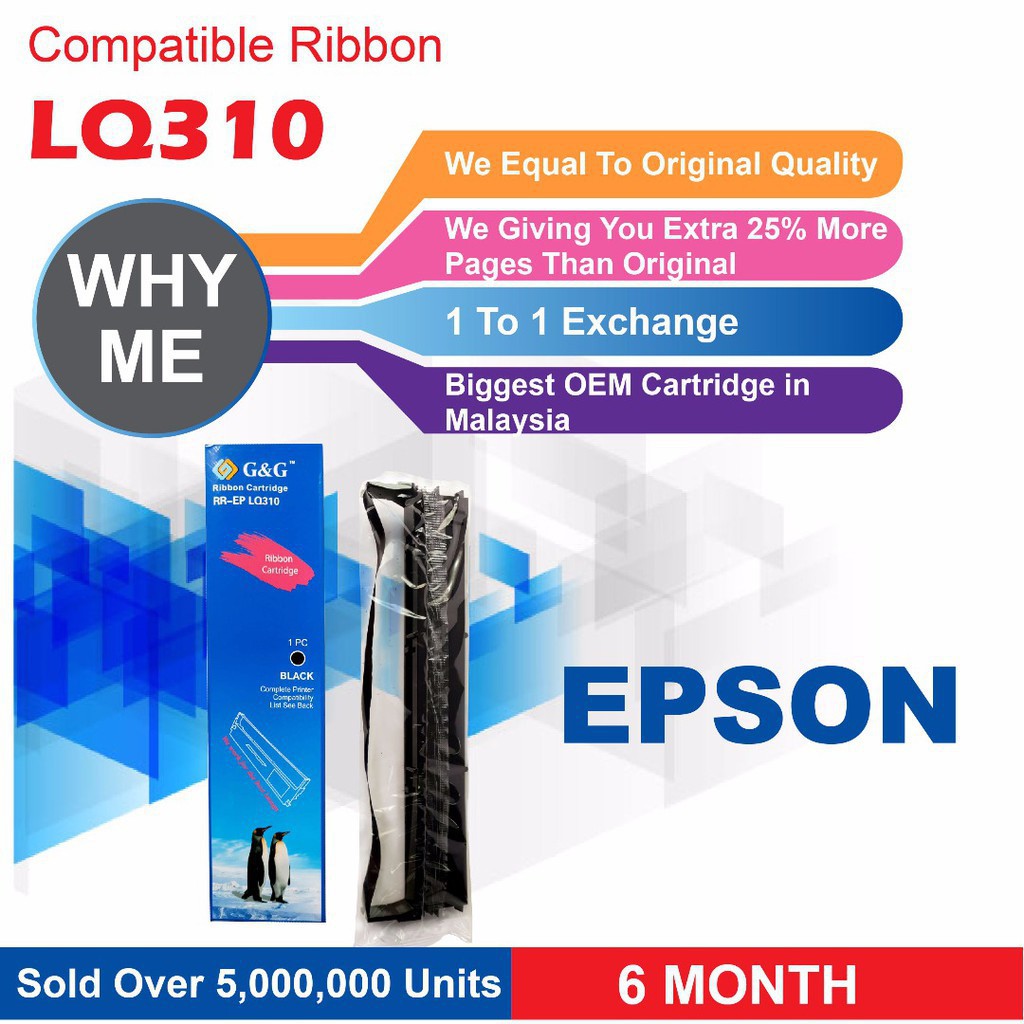 EPSON LQ-310 RIBBON For printer models Epson LQ-310 Dot Matrix Printer ...