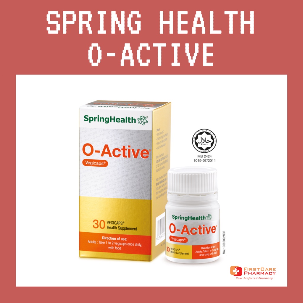 SPRING HEALTH O-ACTIVE COQ10 + VITAMIN E (30 VEGECAPS) | Shopee Malaysia
