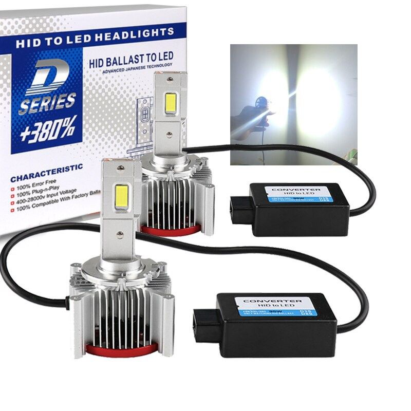 D-Series +380% Hid To Led Headlamp Bulb Ballast Set 6000k D1s D1r D2s D2r D3s D3r D4s D4r D5s ...