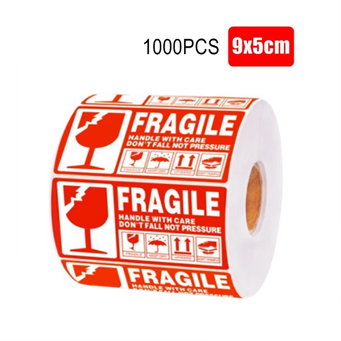 1000 PCS Fragile Sticker Label For Packages (Pos Laju, J&T Express, DHL ...