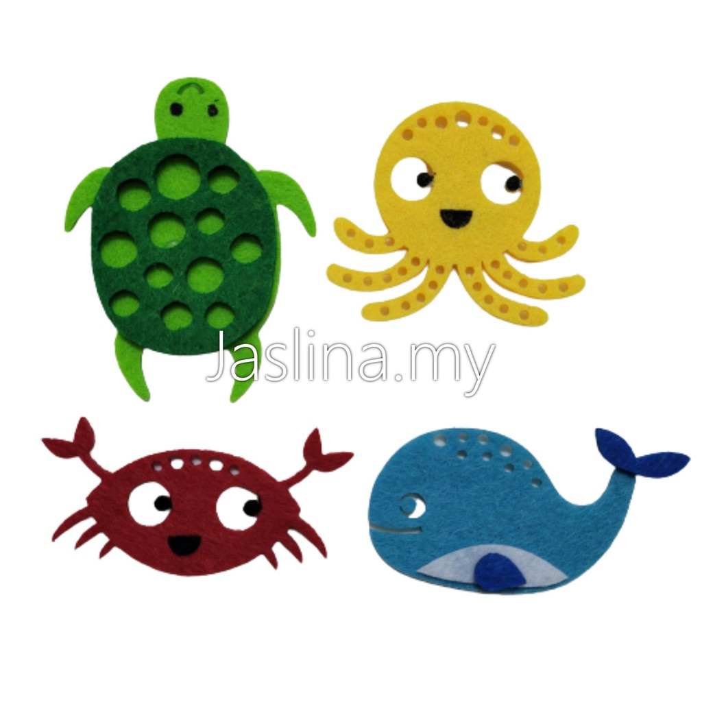 🔥Ready Stock🔥 Felt for DIY Art Craft Material (Multicolour) Sea Animals ...