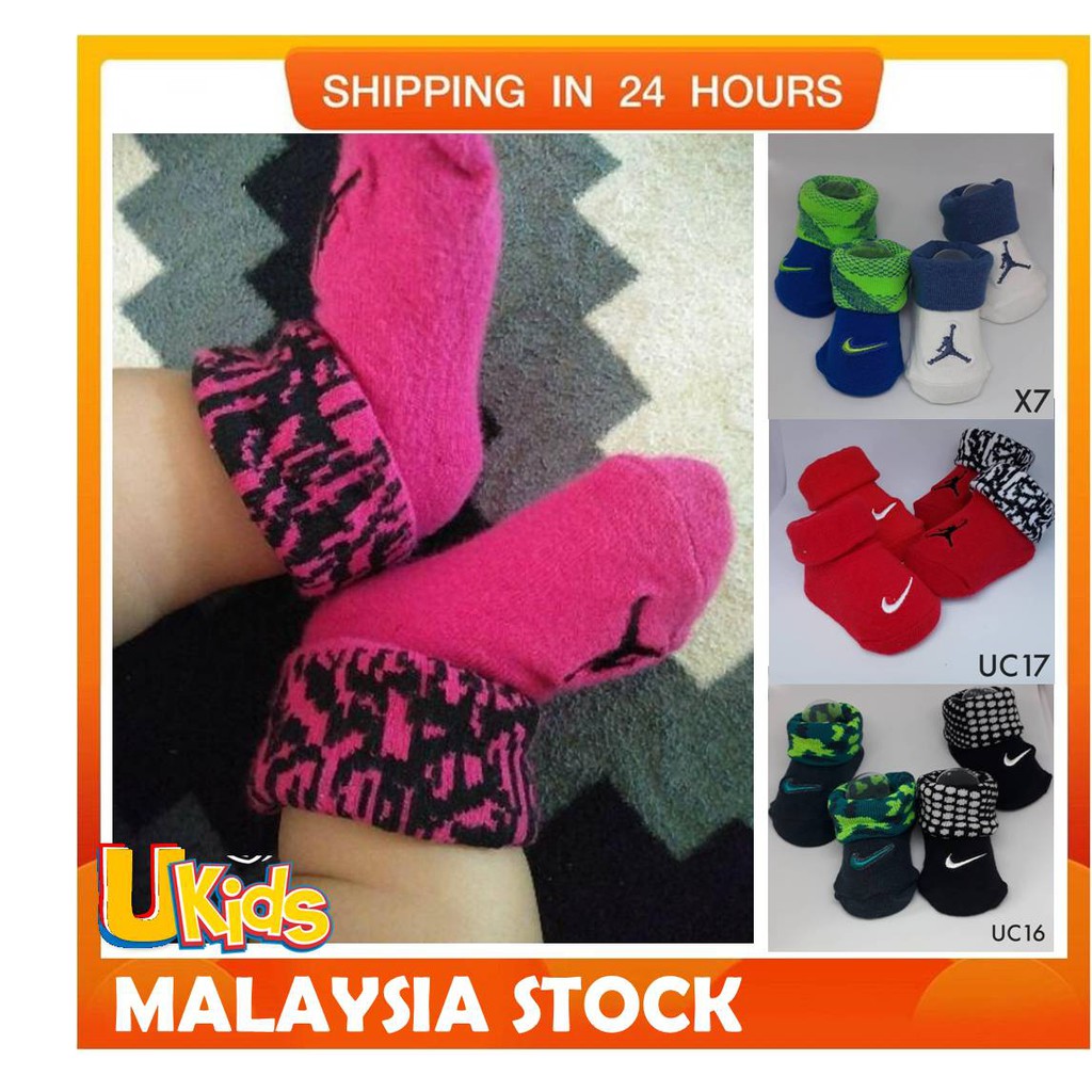 💥uKids Malaysia💥 2Pair Newborn Socks Stokin Baby Branded Design ...