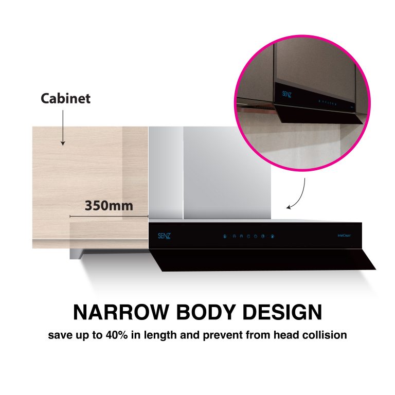 SENZ SZ-CH336iAC Heat Pro intelClean Chimney Cooker Hood With Motion ...