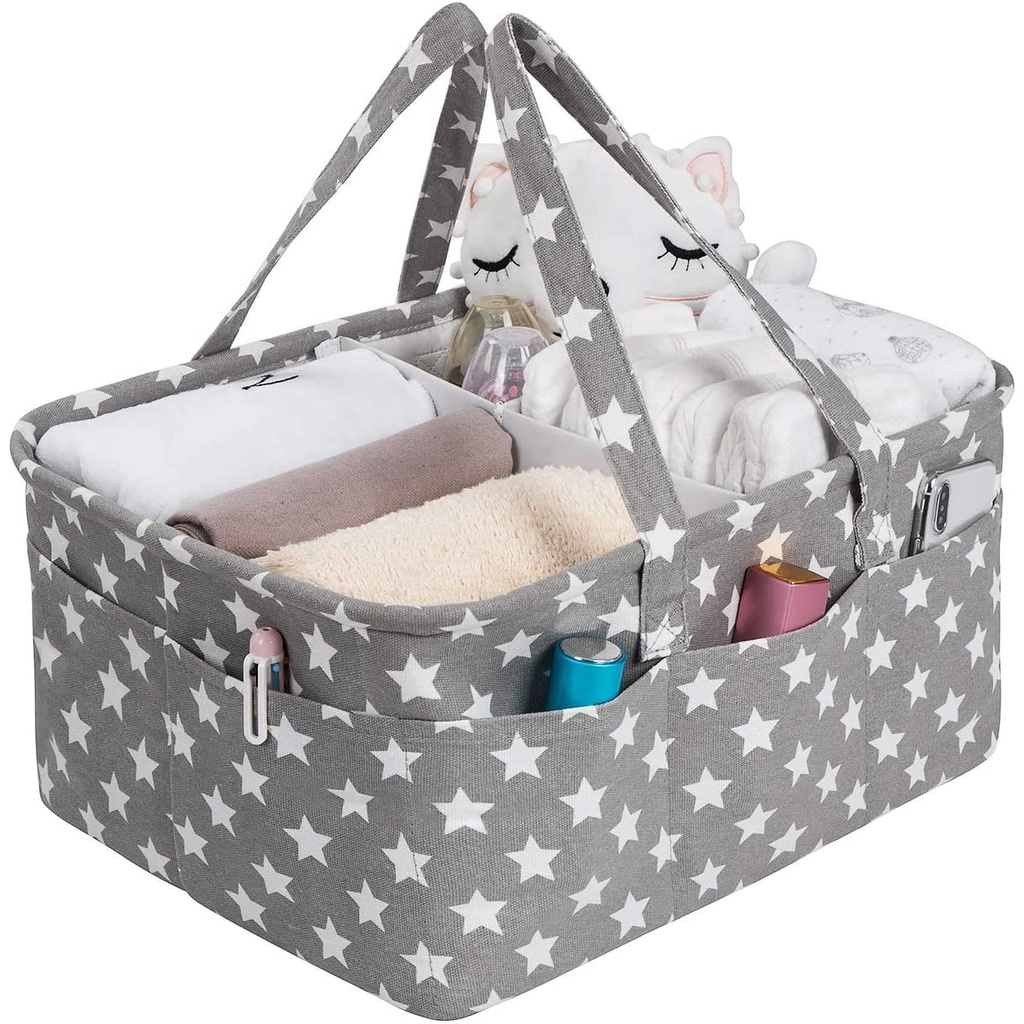 Baby Diaper Caddy Organizer, Nursery Storage Bin Portable Car Organizer ...