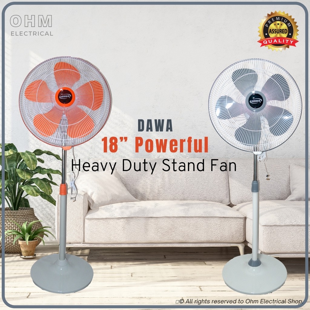 Dawa 18” Powerful Heavy Duty Commercial Stand Fan | 18" Tugas Berat ...