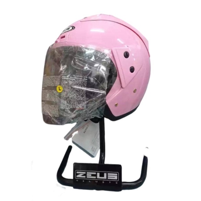 ZEUS HELMET PINK WITH BLACK RUBBER TRIM ZS-606W SERIES | Shopee Malaysia