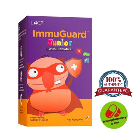 LAC Junior ImmuGuard Junior With Probiotics Jelly Sticks (15g x 30 Pcs ...