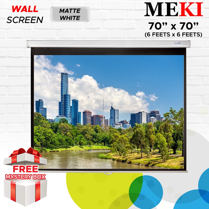 Meki High Quality Solid Size 70" x 70"(6 x 6 feet) Projector Manual ...