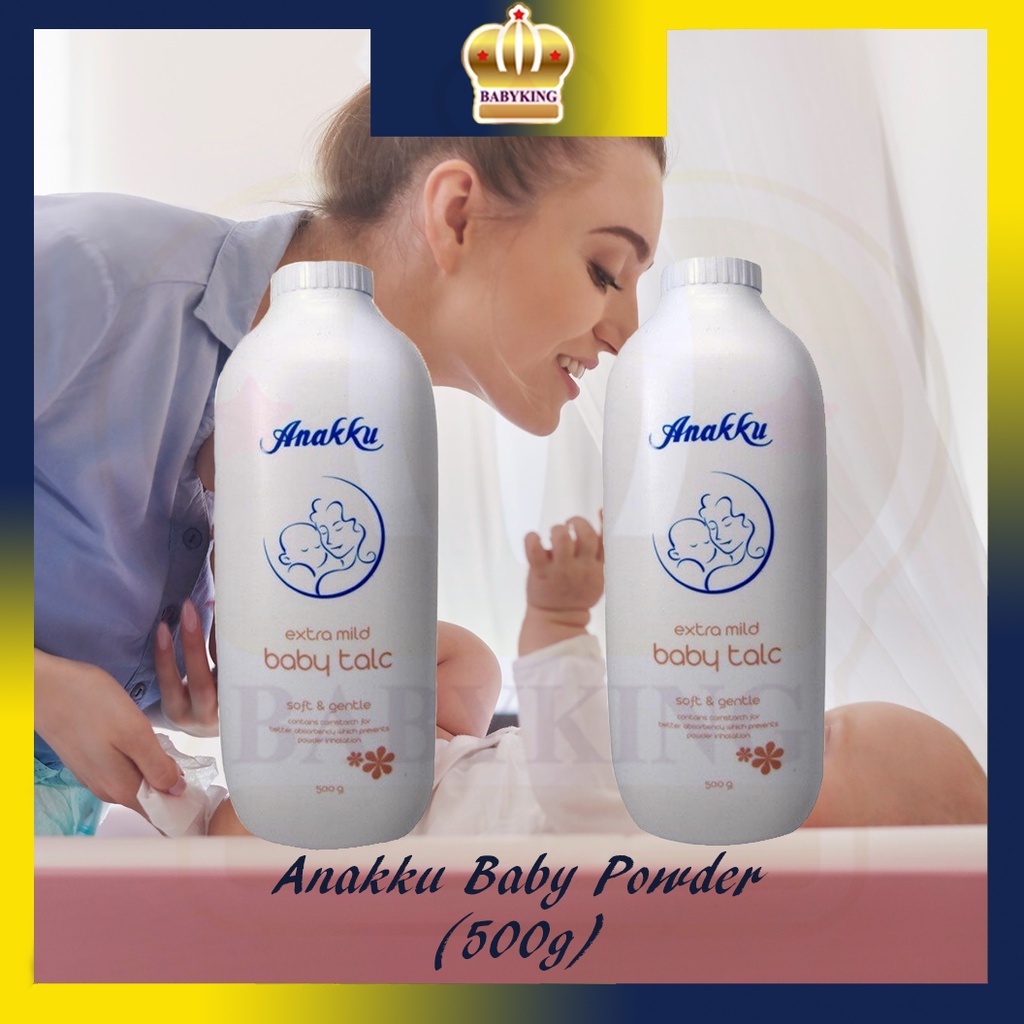 Original Anakku Extra Mild Baby Talc Talcum Baby Powder Powders (500g ...