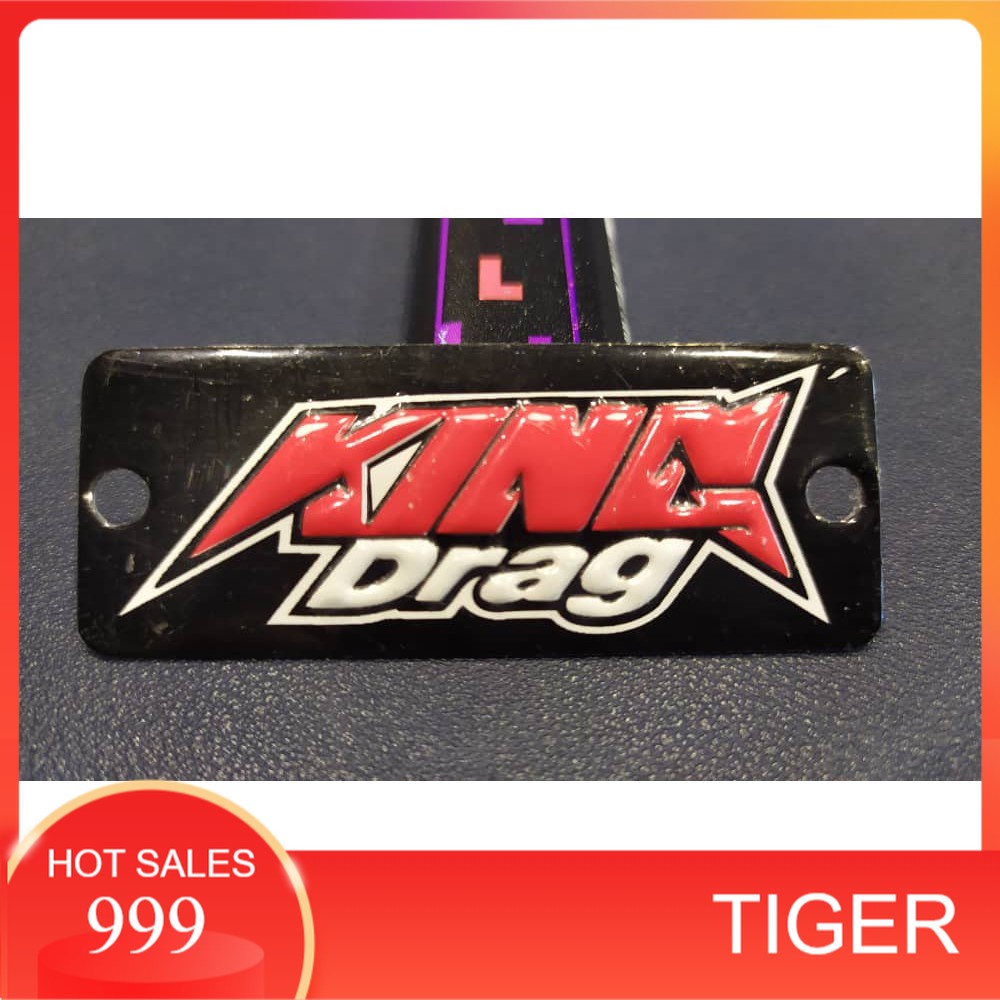 King Drag Universal Logo Plate Number ALLOY STICKER MOTOR | Shopee Malaysia
