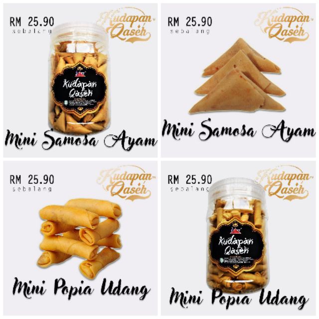 KUDAPAN QASEH Mini Samosa Ayam | Mini Popia Udang | Shopee Malaysia