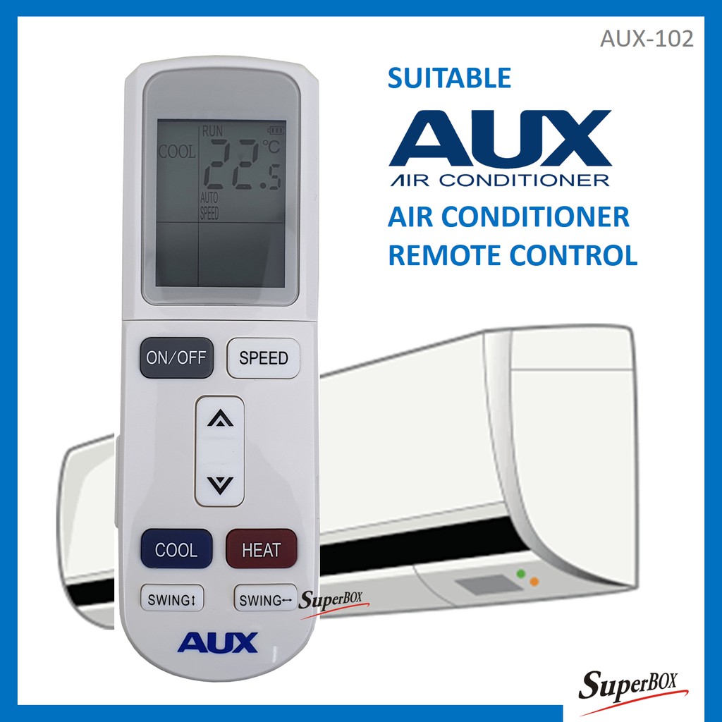 AUX Replacement For AUX Air Cond Aircond Air Conditioner Remote Control ...